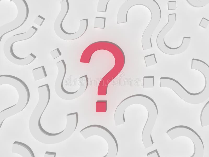 Signe De Rouge De Question De La Zone 3d Illustration Stock ...
