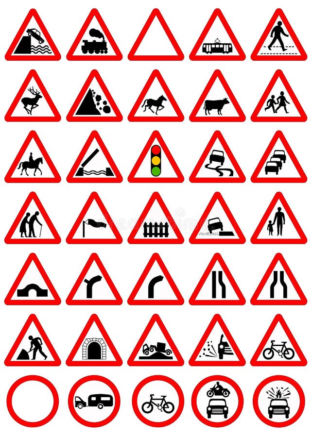 Signes de route illustration de vecteur. Illustration du nourriture ...