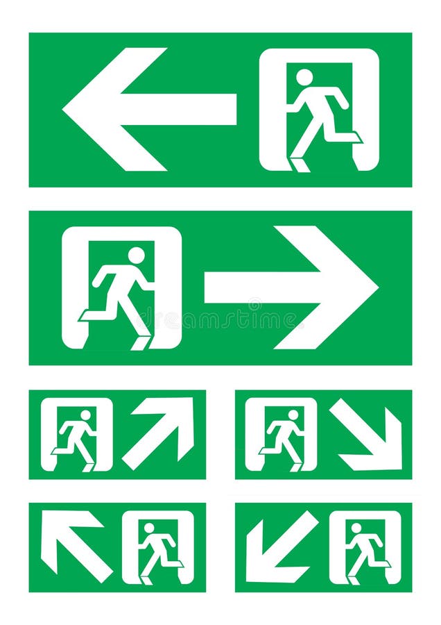 Signe de sortie de secours illustration stock. Illustration du ...