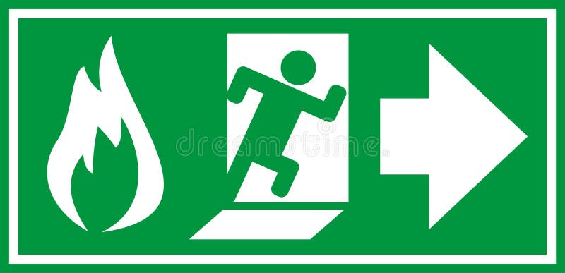 Signe De Symbole De Sortie De Secours, Illustration De Vecteur, Isolat ...