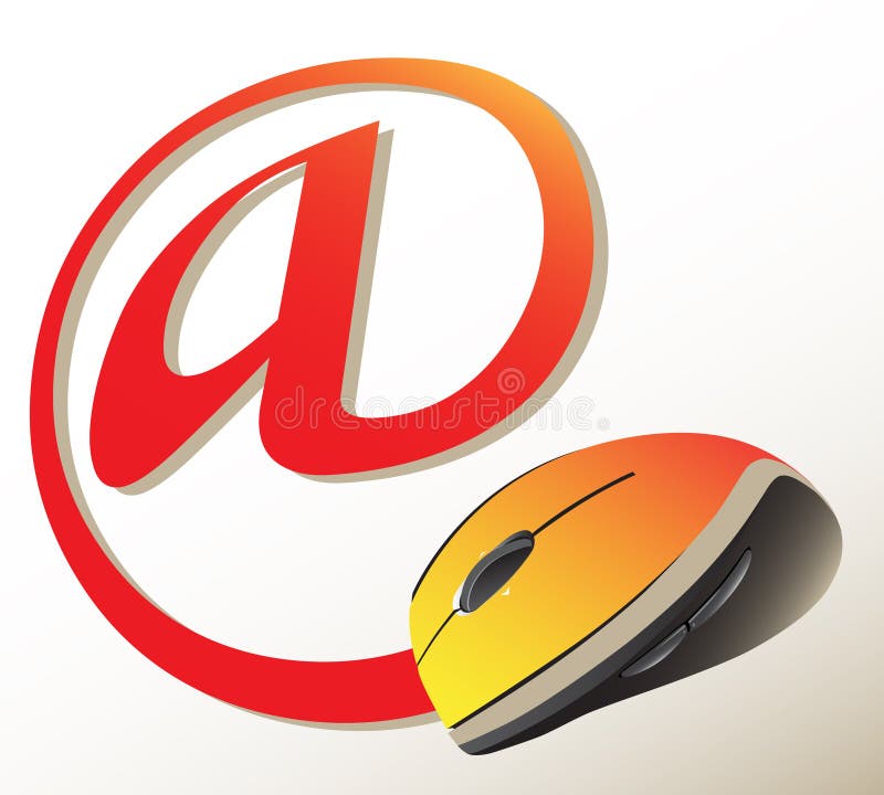 Signe De Souris Et De Courrier Illustration de Vecteur - Illustration ...