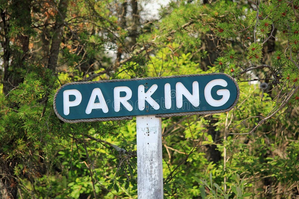 Signe de stationnement photo stock. Image of blanc, corde - 15169656