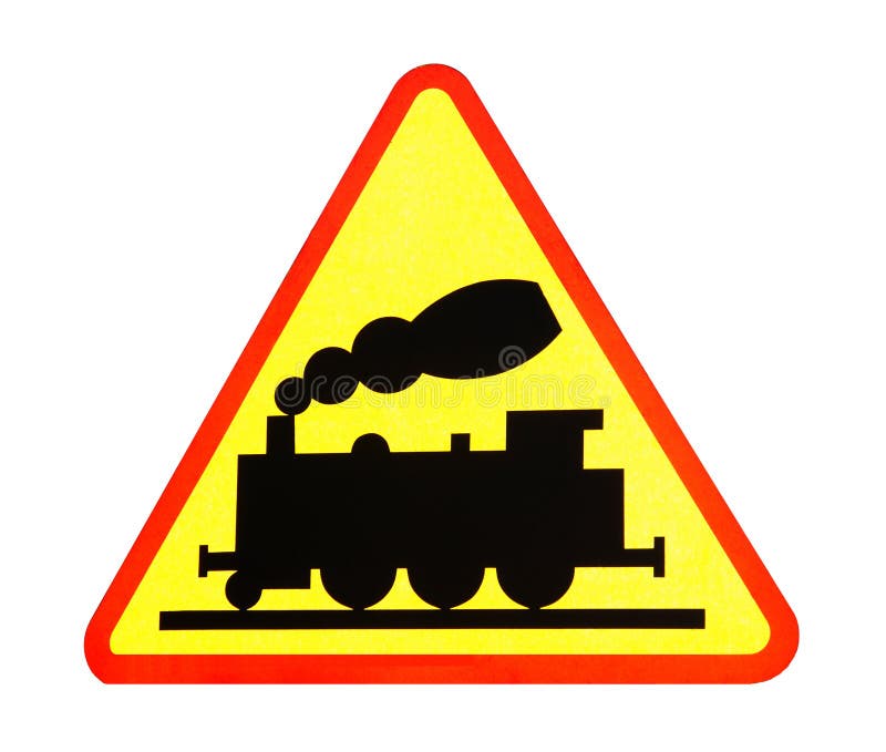 Signe De Train. D'isolement Image stock - Image du railway, longeron ...