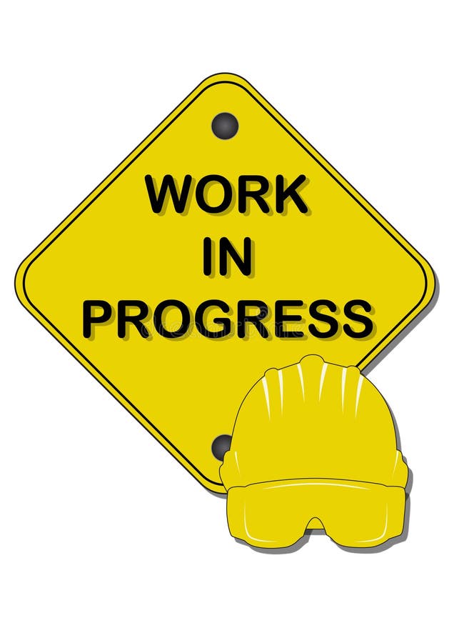 Signe de travaux en cours illustration de vecteur. Illustration du ...