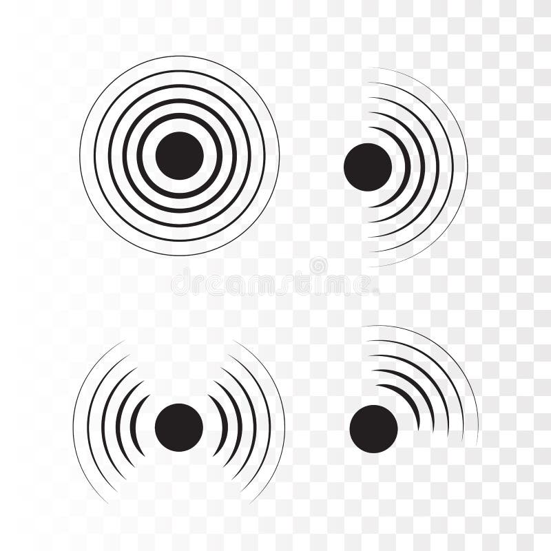 Signe De Vague De Sonar Graphisme De Radar Illustration de Vecteur ...
