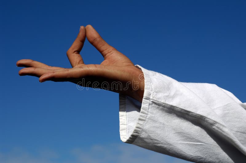 Signe de zen photo stock. Image du brun, ethnique, doigt - 1688506