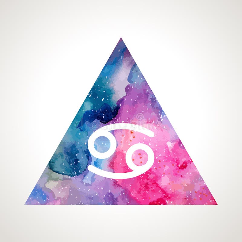 Signe De Zodiaque De Cancer Illustration de Vecteur - Illustration du ...