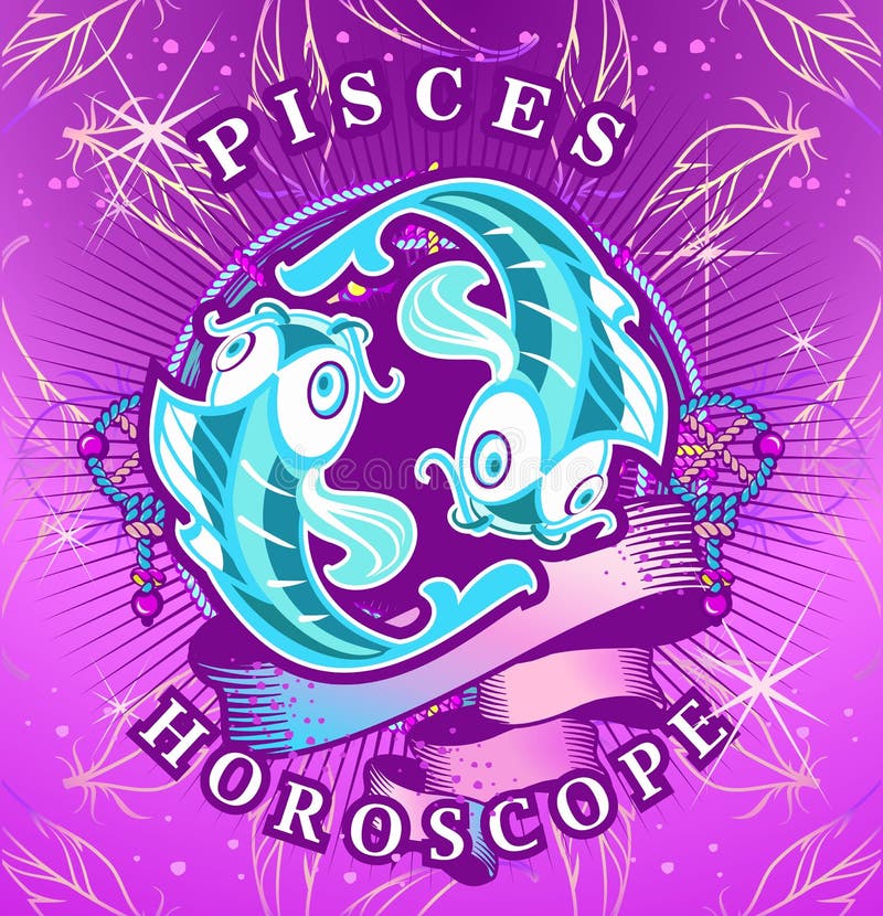 Signe De Zodiaque De Poissons Illustration de Vecteur - Illustration du ...