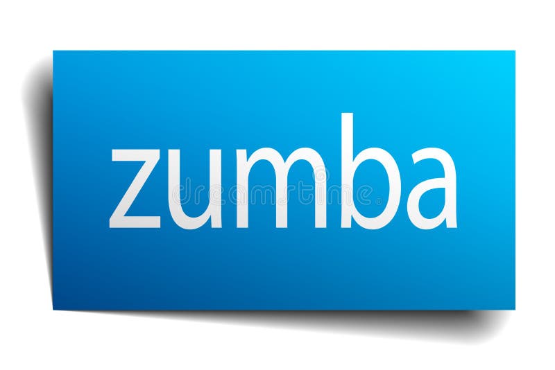 Lettrage Bleu Zumba Avec Texture Sur Fond Pastel Illustration de ...