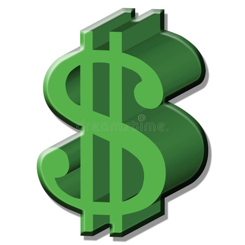 Signe du dollar illustration stock. Illustration du signe - 1066382
