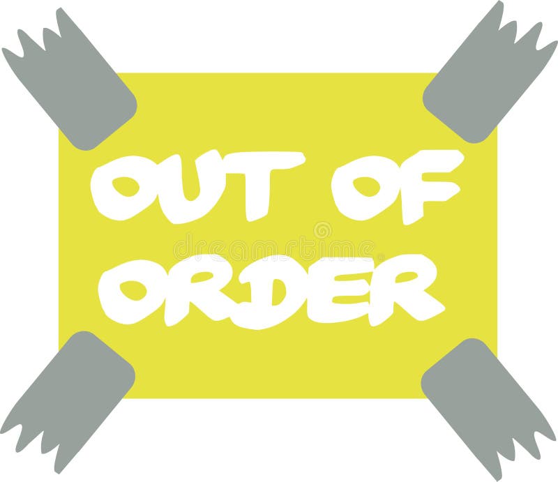 Signe en panne, illustration de vecteur. Illustration du note - 35759419