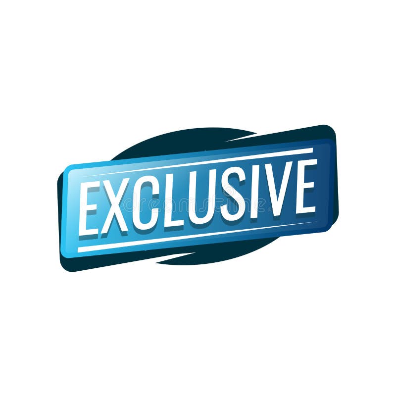 Signe exclusif illustration de vecteur. Illustration of bleu - 97987772