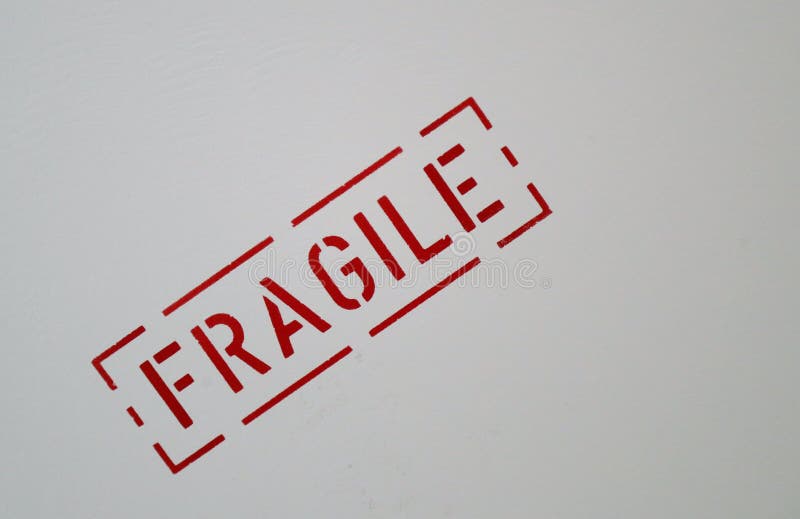Signe fragile photo stock. Image du traitement, fond - 60960008