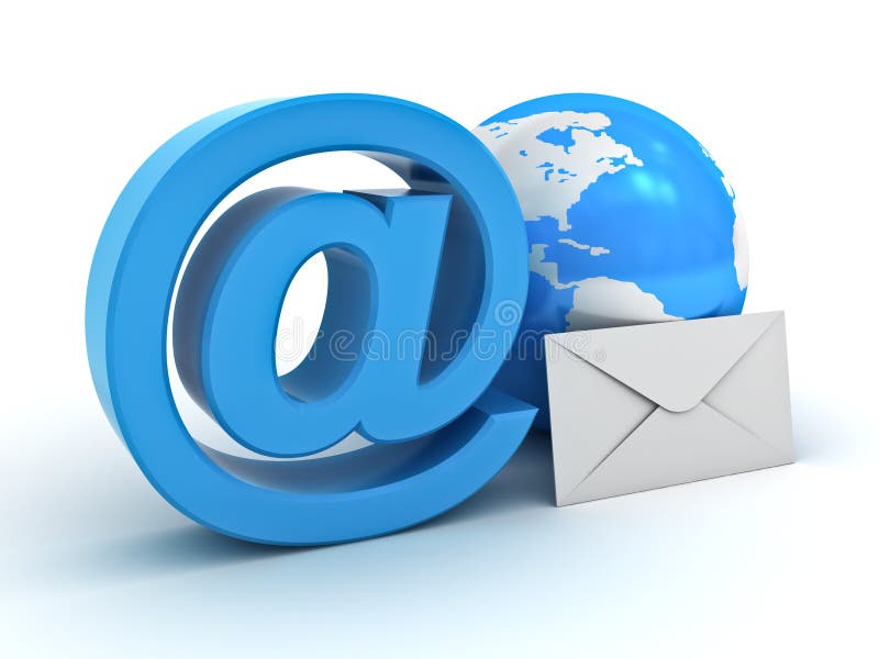 Signe, Globe Et Enveloppe D'email Illustration Stock - Illustration du ...