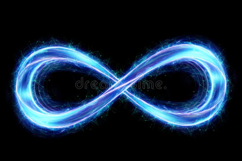 Signe Infini Hologramme En Bleu Isolé Sur Fond Sombre Image stock ... Signe Infini Hologramme En Bleu Isolé Sur Fond Sombre Image stock ...