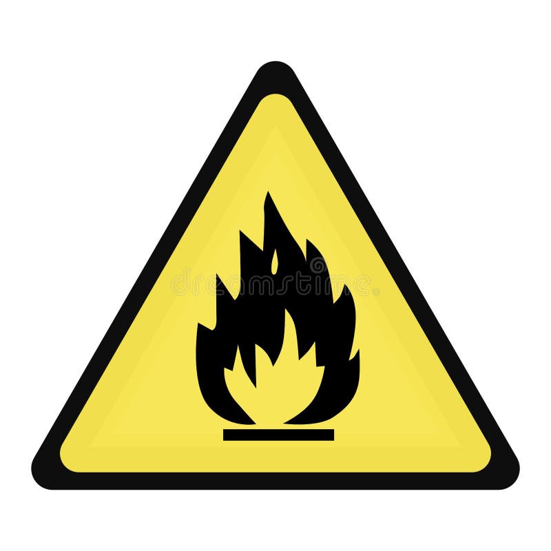 Icône inflammable de signe illustration de vecteur. Illustration du ...