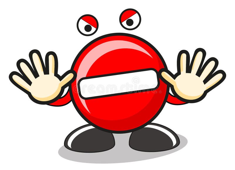 Caractère Interdit Tenant La Page Du Papier Blanche Illustration Stock ...