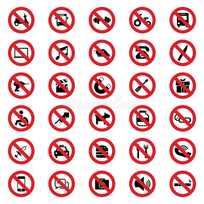 Signe interdit illustration stock. Illustration du graphisme - 42273844