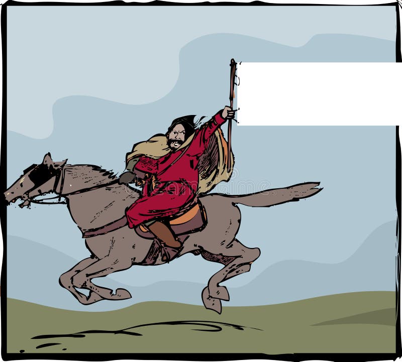 Signe nomade de cavalier illustration de vecteur. Illustration du ...