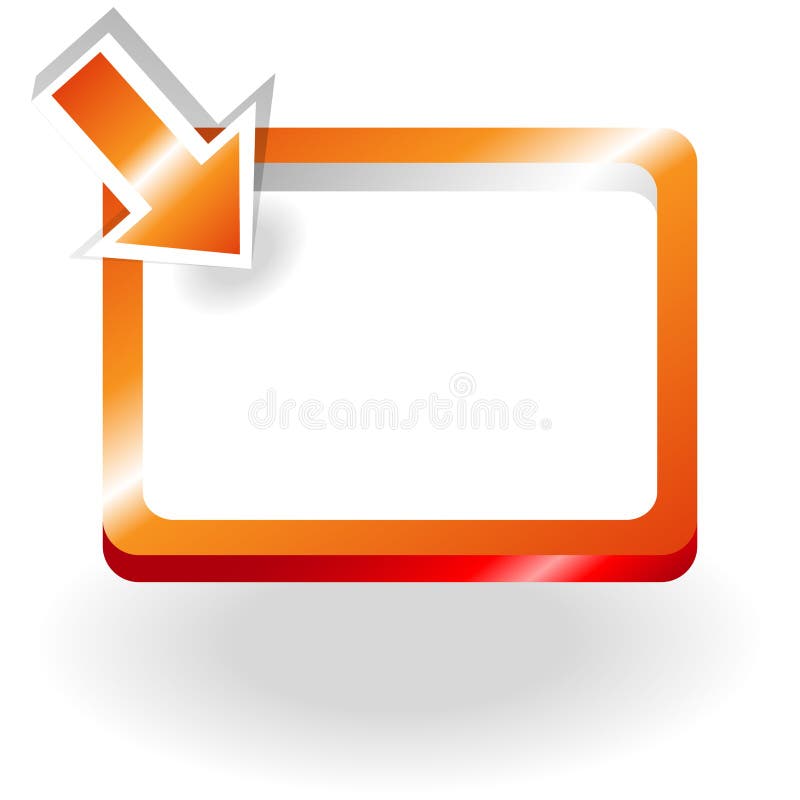 Signe Orange Avec Diriger La Flèche Illustration Stock - Illustration ...