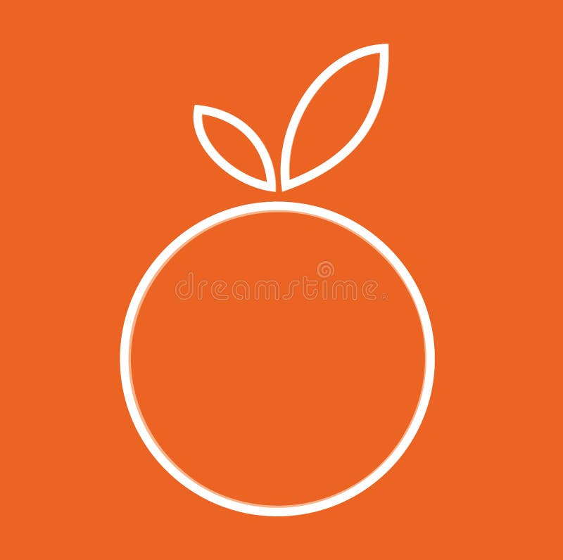 Signe Orange D'Eco De Fruit Illustration de Vecteur - Illustration du ...