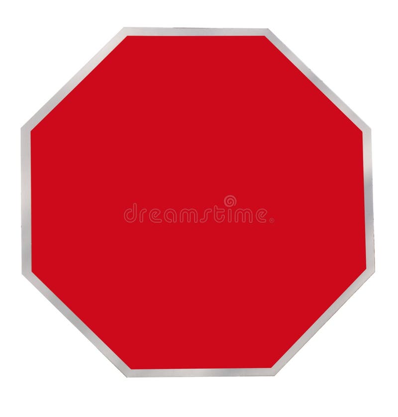 Signe Rouge De Blanc D'octogone Illustration Stock - Illustration du ...