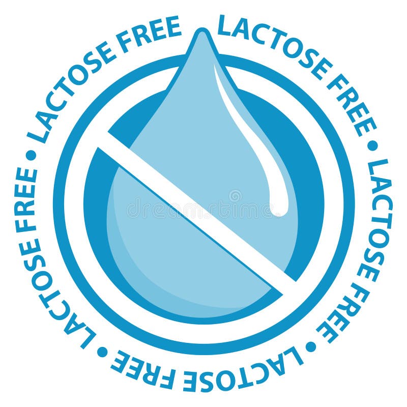 Signe Sans Lactose De Label Illustration de Vecteur - Illustration du ...