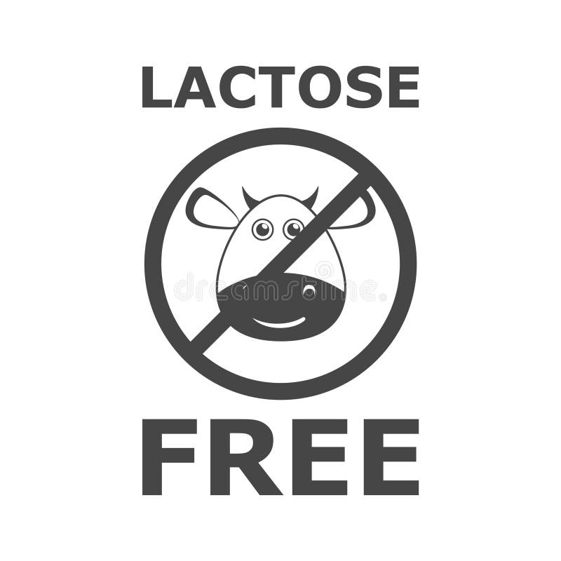 Signe Sans Lactose, Icône Sans Lactose Illustration Stock ...