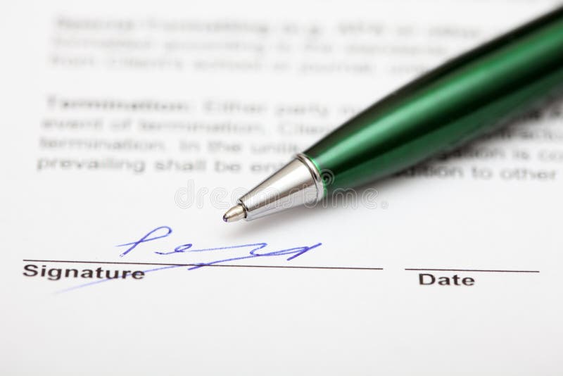 Signing a contract stock image. Image of flat, conclusion - 51025877