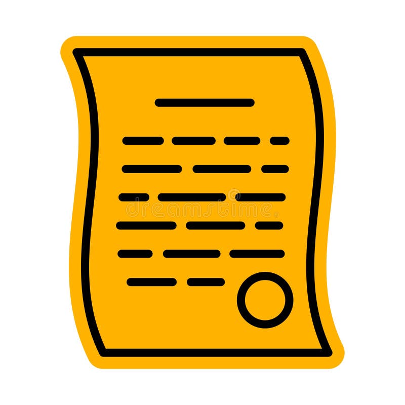 Signed Contract Icon. the Form of Document Stock Vector - Illustration ...