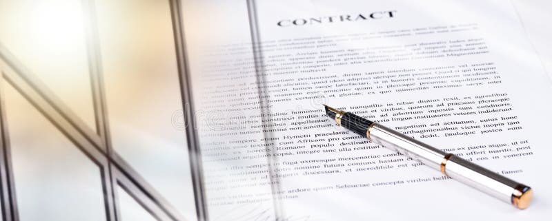 Signed Contract; Multiple Exposure Stock Image - Image of statement ...