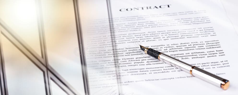 Signed Contract; Multiple Exposure Stock Image - Image of statement ...