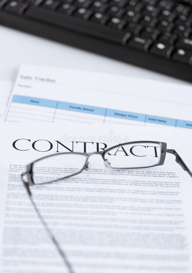 Contract document stock image. Image of business, form - 4316673