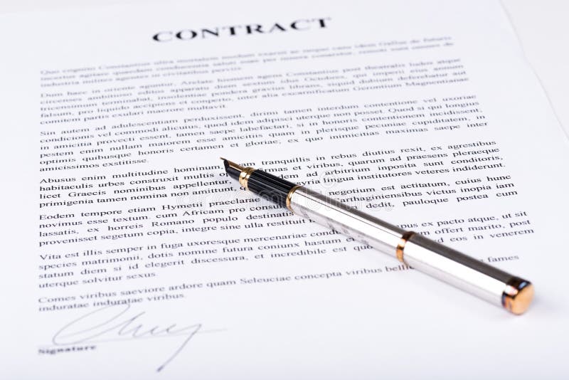 Signed contract stock photo. Image of background, business - 58507266