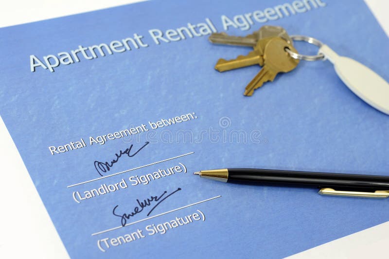 Rental Agreement and Apartment Keys Stock Image - Image of tenant, rent ...
