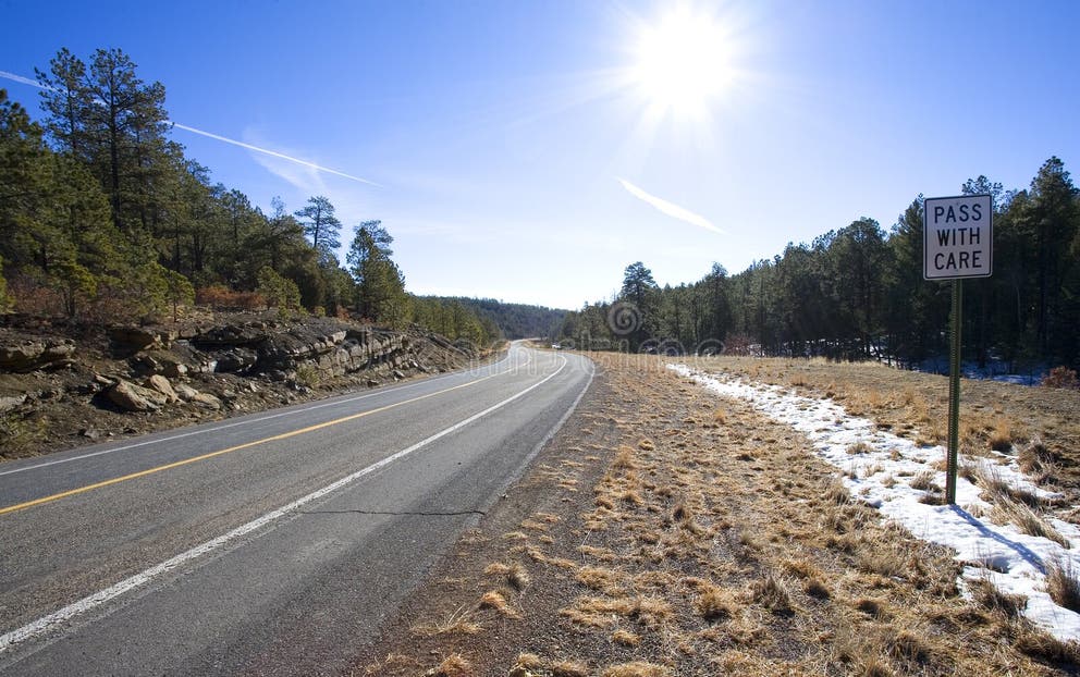 Signed road stock image. Image of asphalt, highway, yellow - 27477755