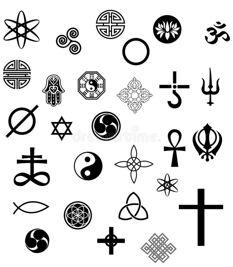 Symboles Et Signes Des Religions Mondiales, Des Principaux Groupes ...