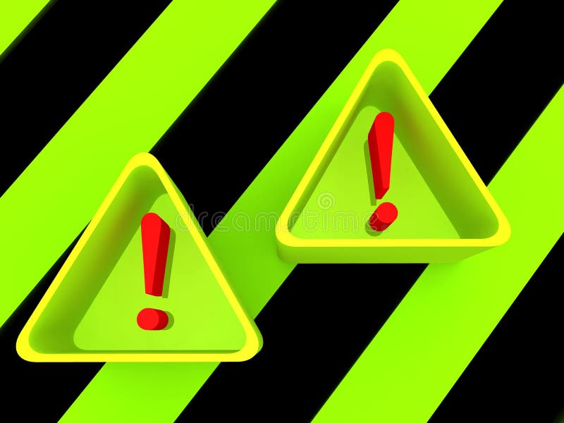 Signes D'avertissement De Triangle Illustration Stock - Illustration of ...