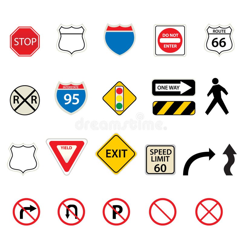 Road Traffic Signs Stock Illustrations, Vecteurs, & Clipart – (22,365 ...