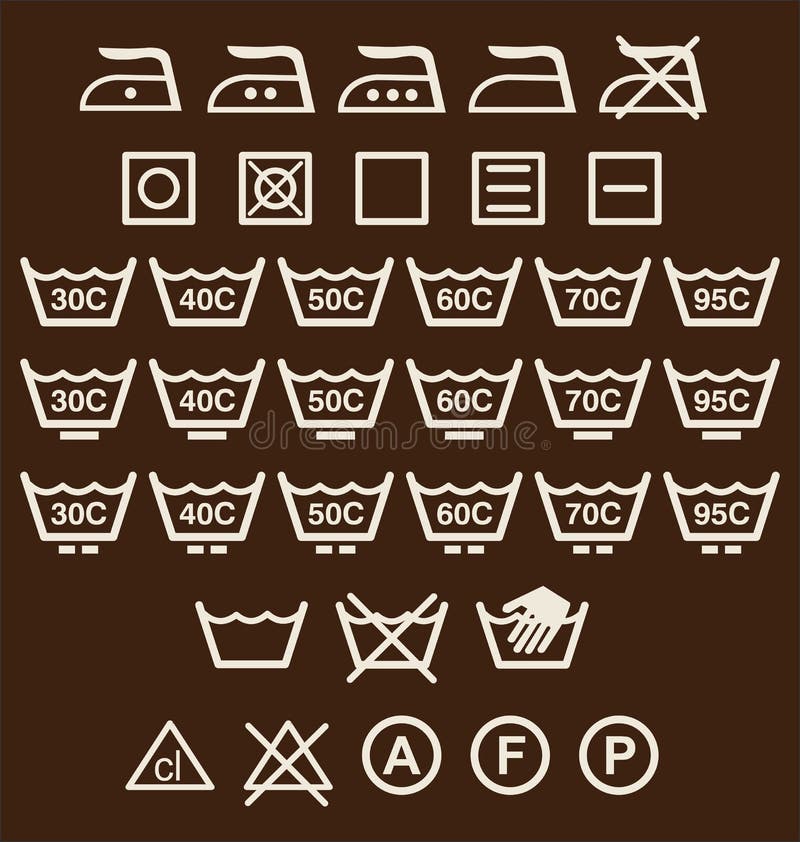 Signes Et Vêtements De Lavage Illustration de Vecteur - Illustration du ...