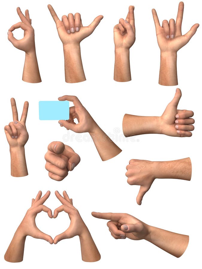 Signes de la main illustration stock. Illustration of peau - 43011685