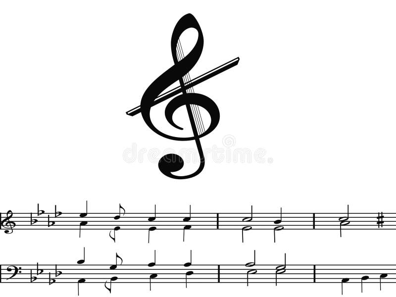 Signes de musique illustration stock. Illustration du violon - 8099033