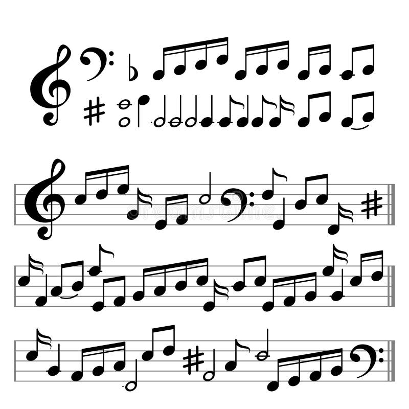 Signes De Musique Stock Illustrations, Vecteurs, & Clipart – (23,549 ...