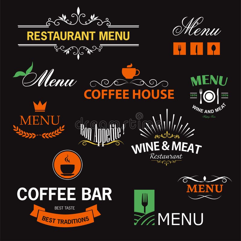 Signes de restaurant illustration de vecteur. Illustration du cuisinier ...