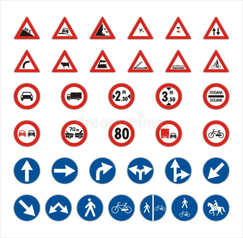 Signes de route illustration de vecteur. Illustration du ramassage ...