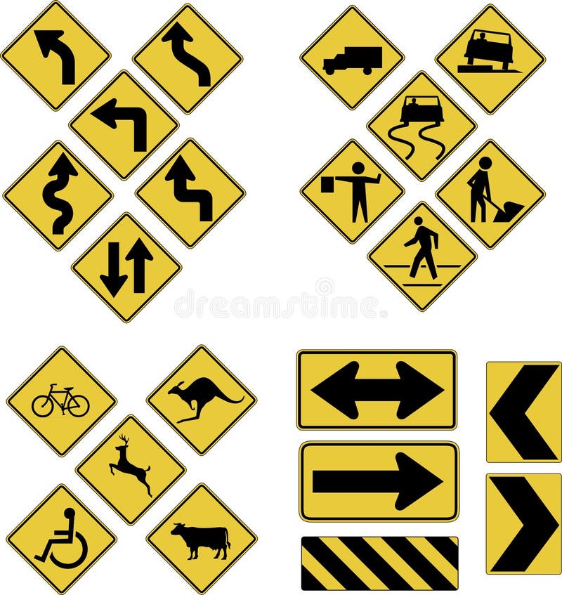 Signes de route illustration stock. Illustration du devant - 2076939
