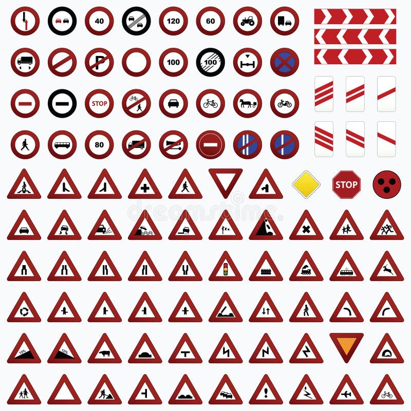 Signes de route illustration de vecteur. Illustration du illustration ...