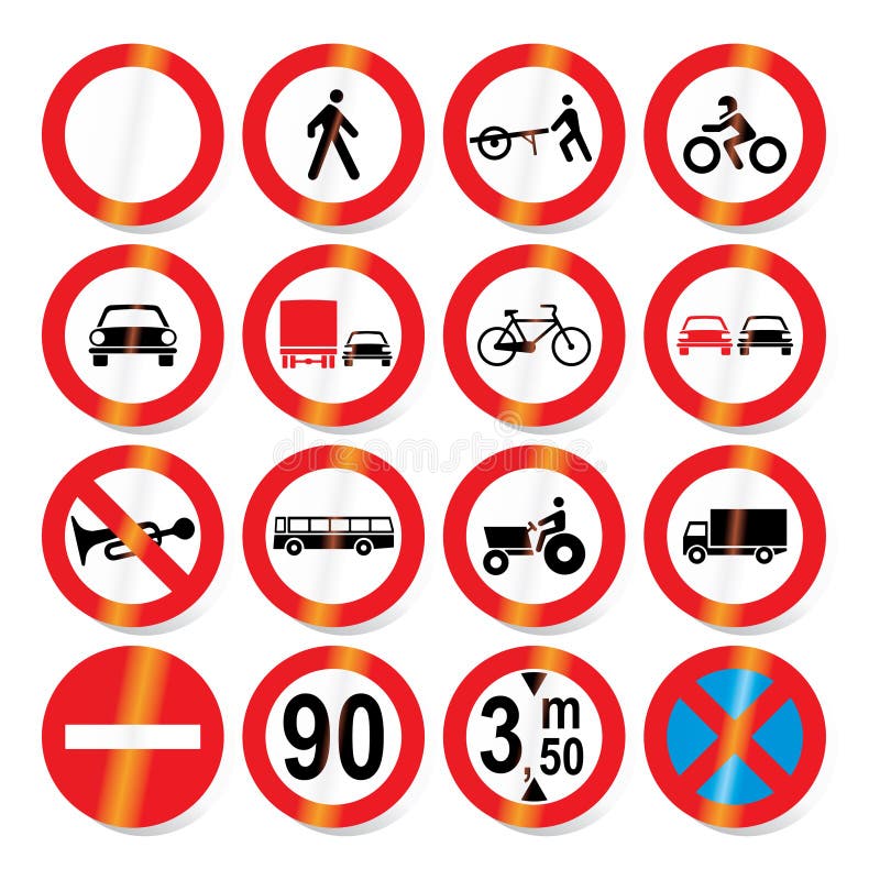 Signes de route illustration de vecteur. Illustration du route - 2960175