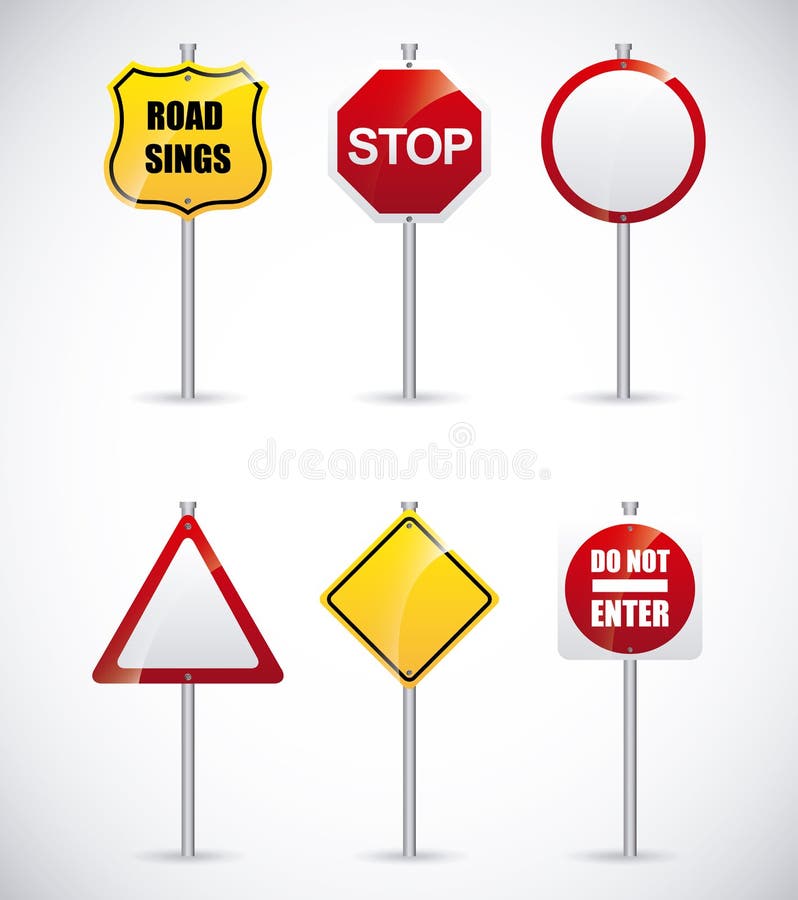 Signes de route illustration stock. Illustration du entrez - 49457162