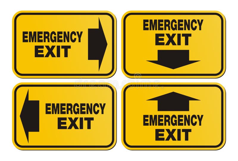 Panneau D'entrée Et De Sortie Illustration de Vecteur - Illustration du ...